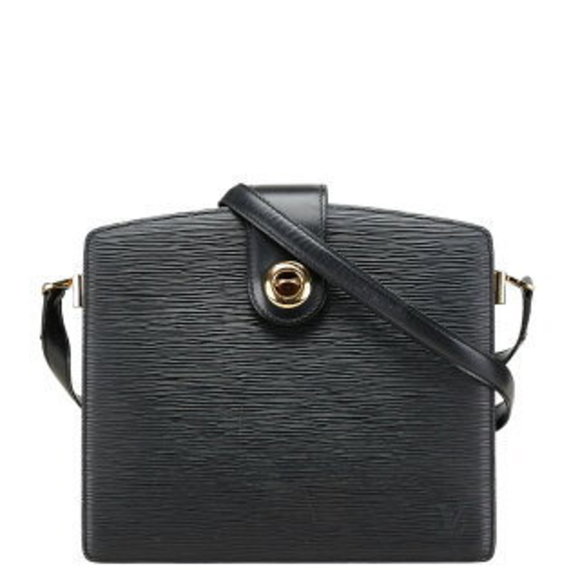 Louis Vuitton | Bags | Louis Vuitton Epi Capuchin Shoulder Bag Black ...